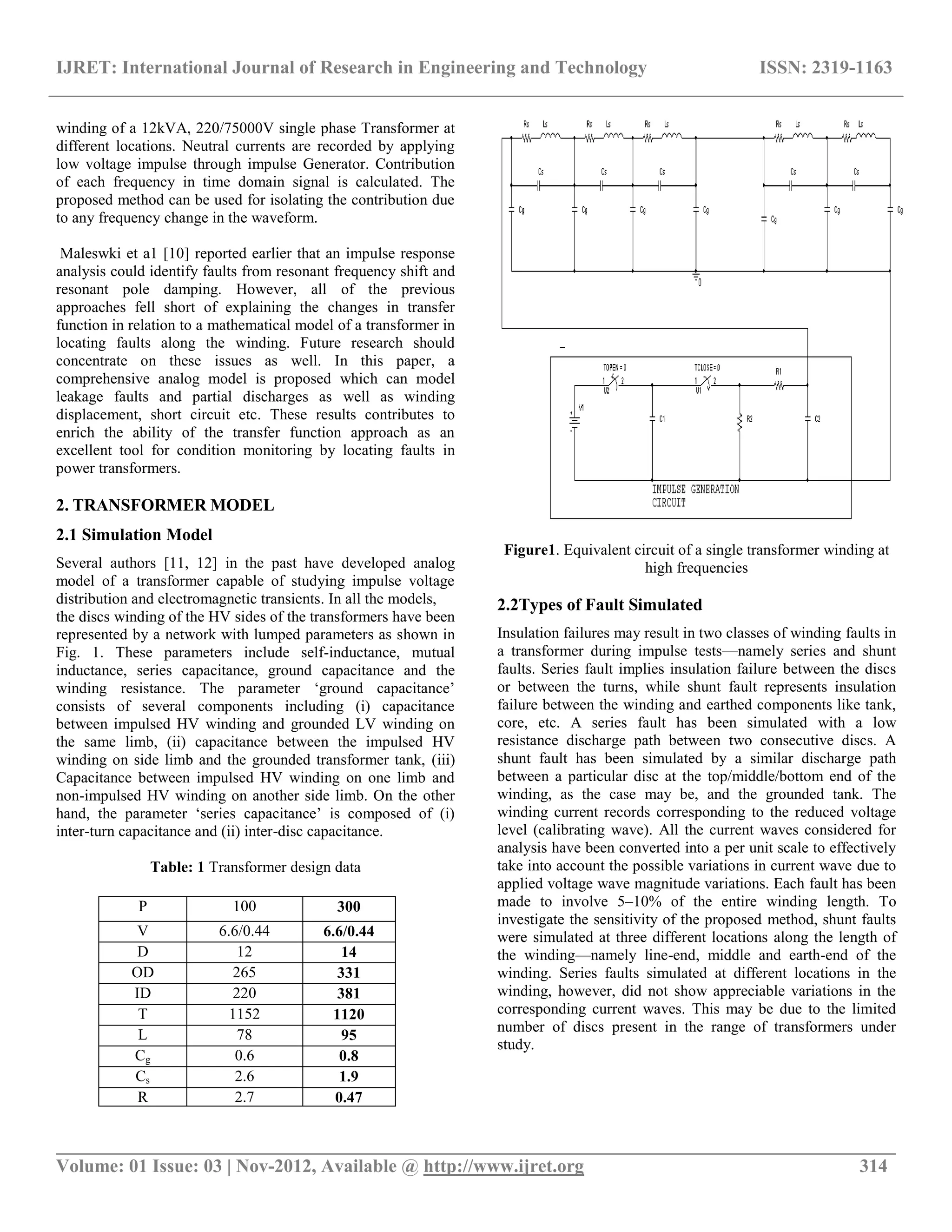 Fault Identification In Transformer Winding Pdf