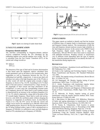 Fault identification in transformer winding | PDF
