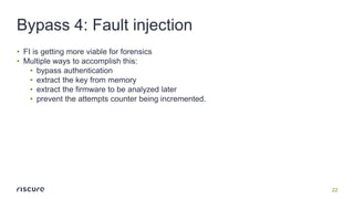 Using fault injection attacks for digital forensics | PPT