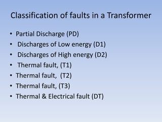 Fault interpretation for power transformer using dissolved gas | PPTX