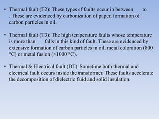 Fault interpretation for power transformer using dissolved gas | PPTX