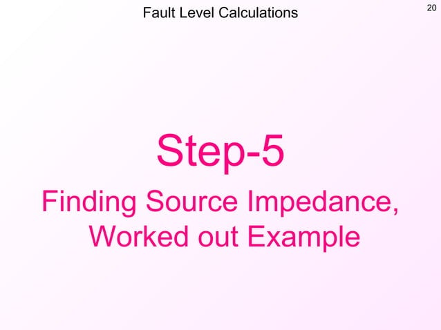 Fault level calculations | PPT