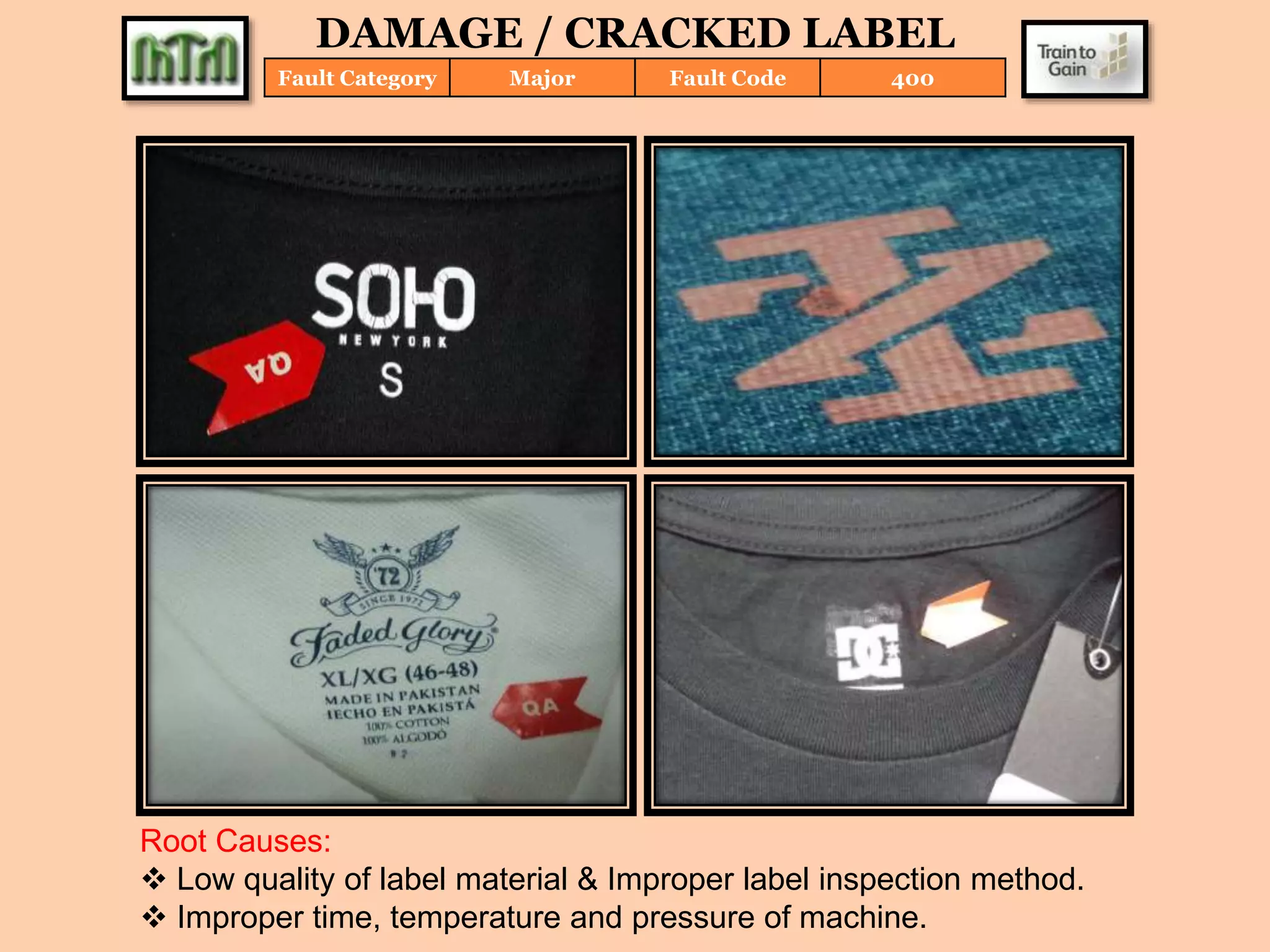 Garments Fault Library | PPTX