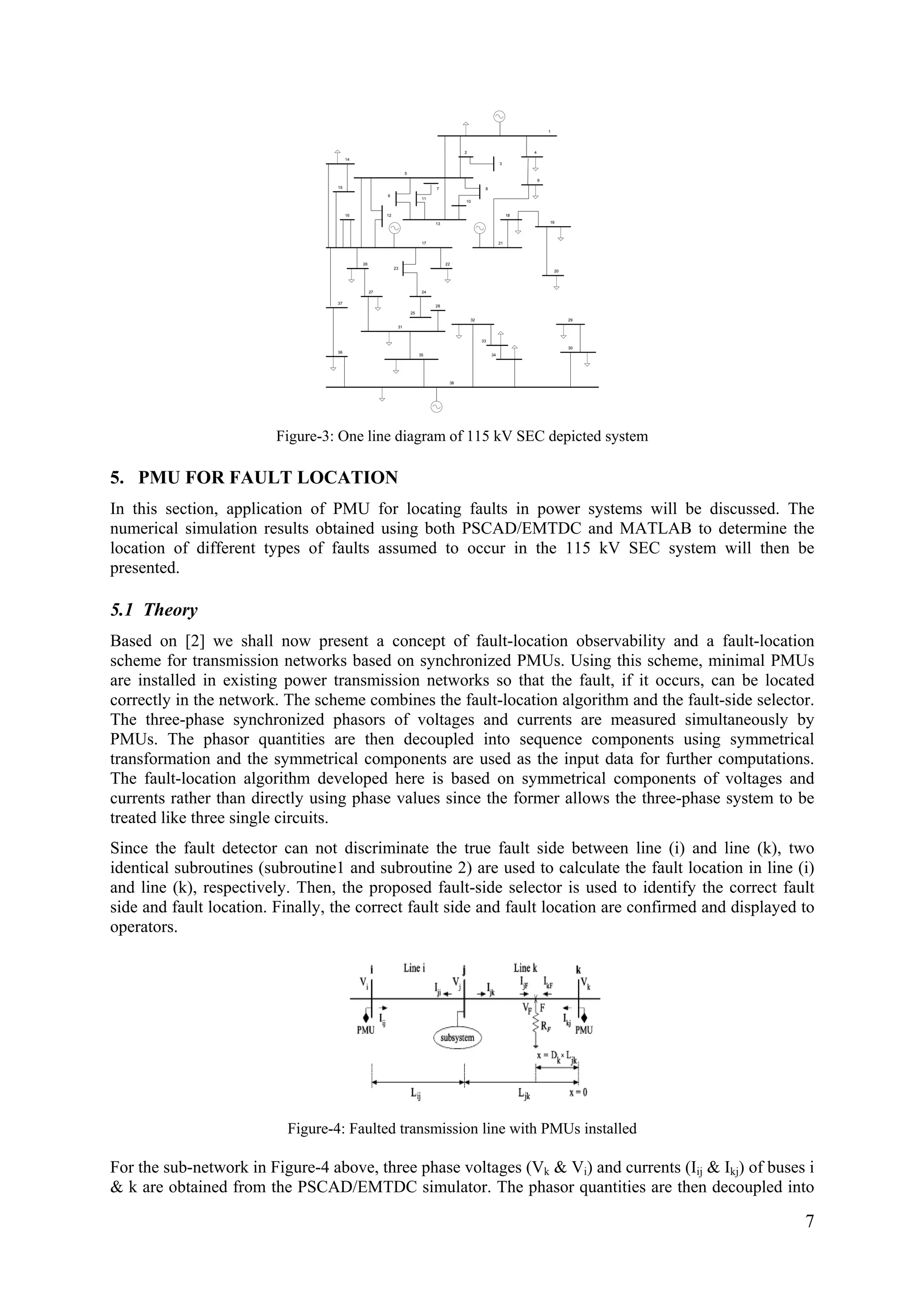 Fault Location In Sec Interconnected Network Based On Synchronized Phasor Measurements Pdf