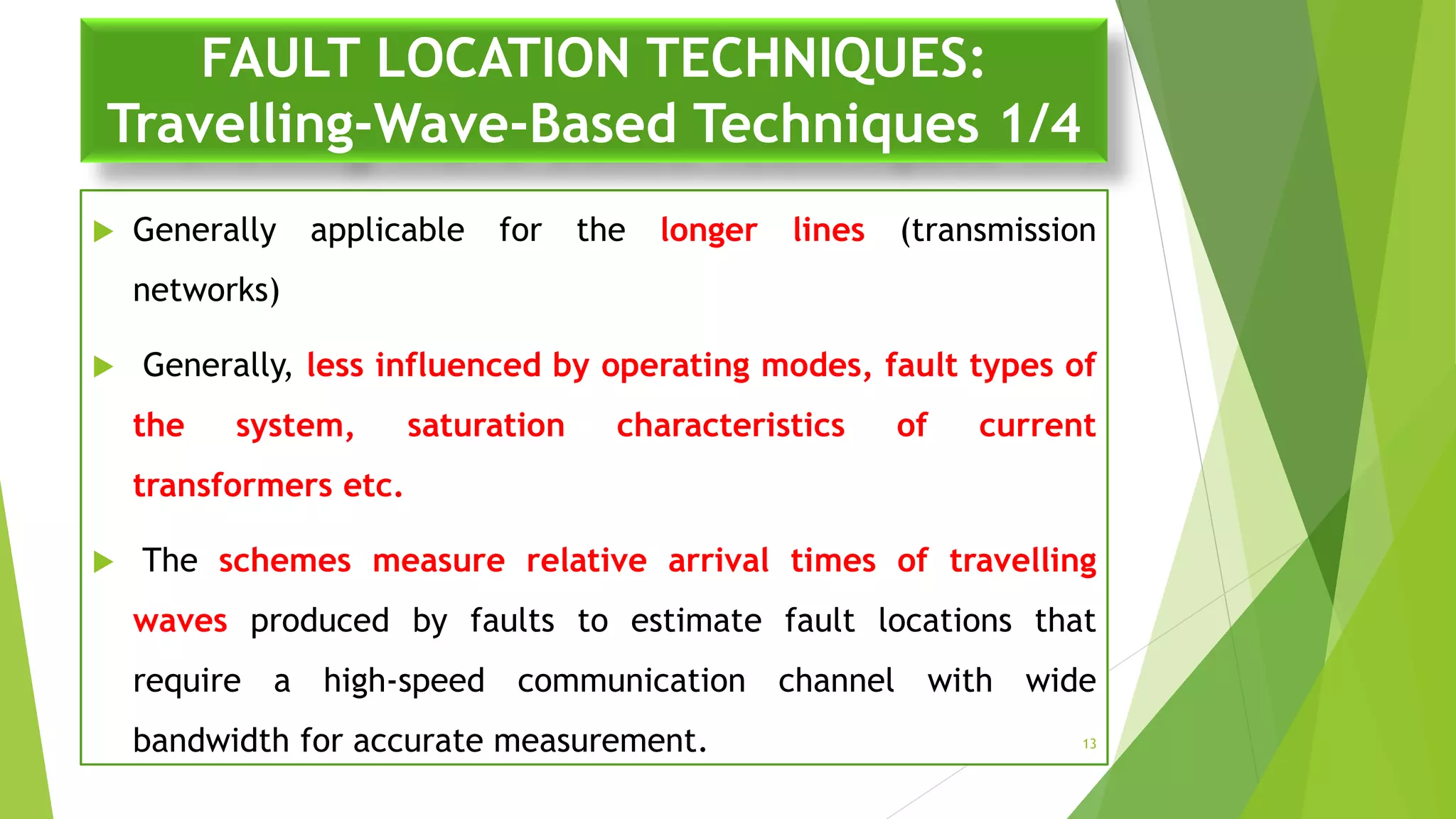 Fault location techniques in smart distribution system | PPT