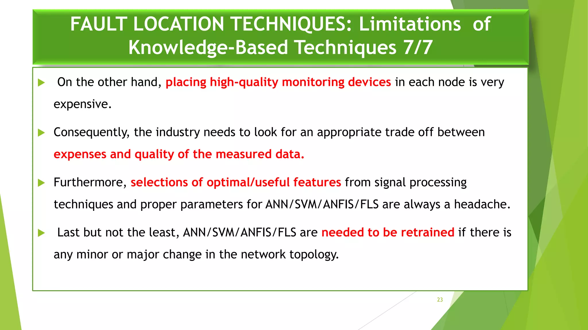 Fault location techniques in smart distribution system | PPT