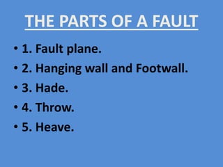 Fault - Parts & Types - Field Evidences | PPTX