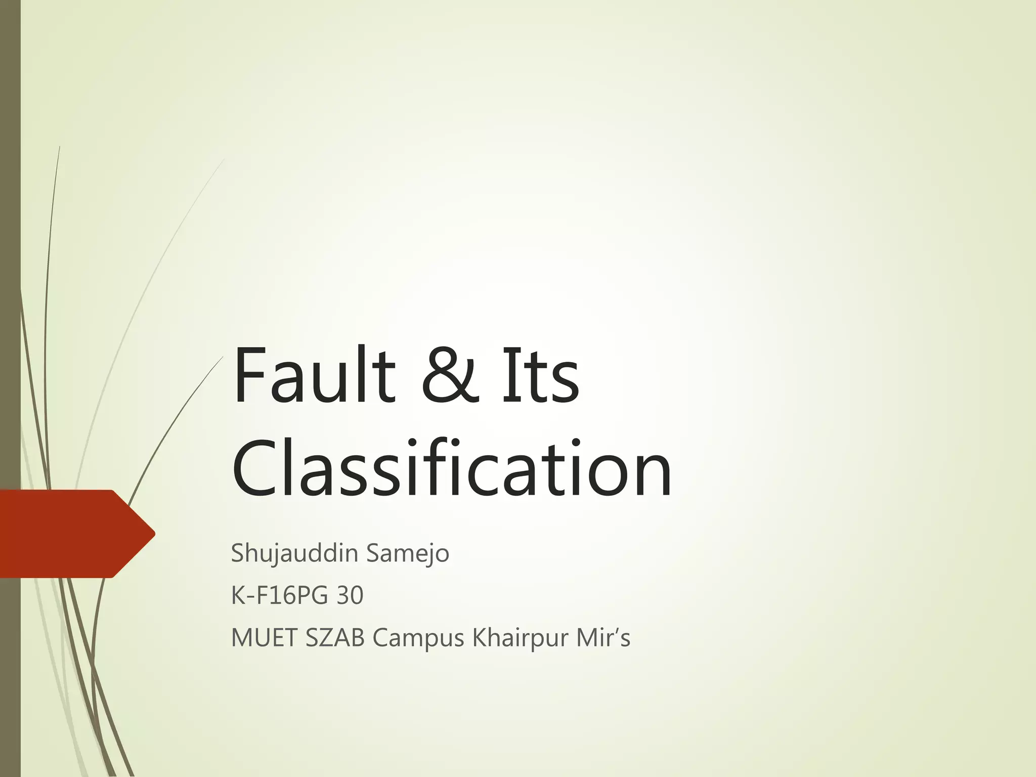 Fault | PPT