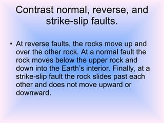 Faults and forces 9.1 | PPT | Geology | Science