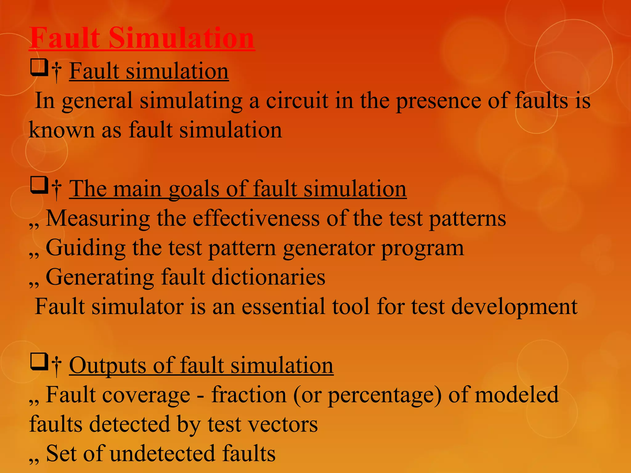 Fault simulation | PPT