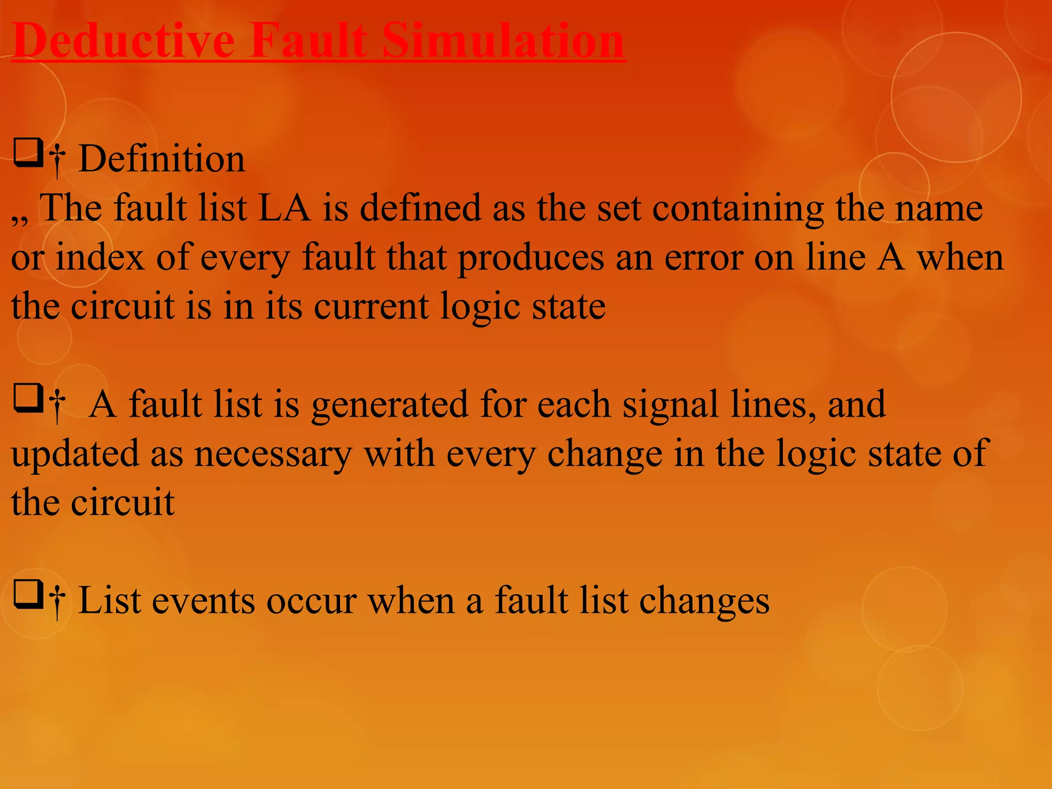 Fault simulation | PPT
