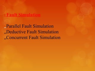 Fault simulation | PPT