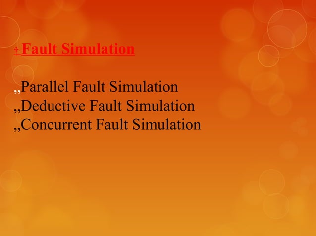 Fault simulation | PPT
