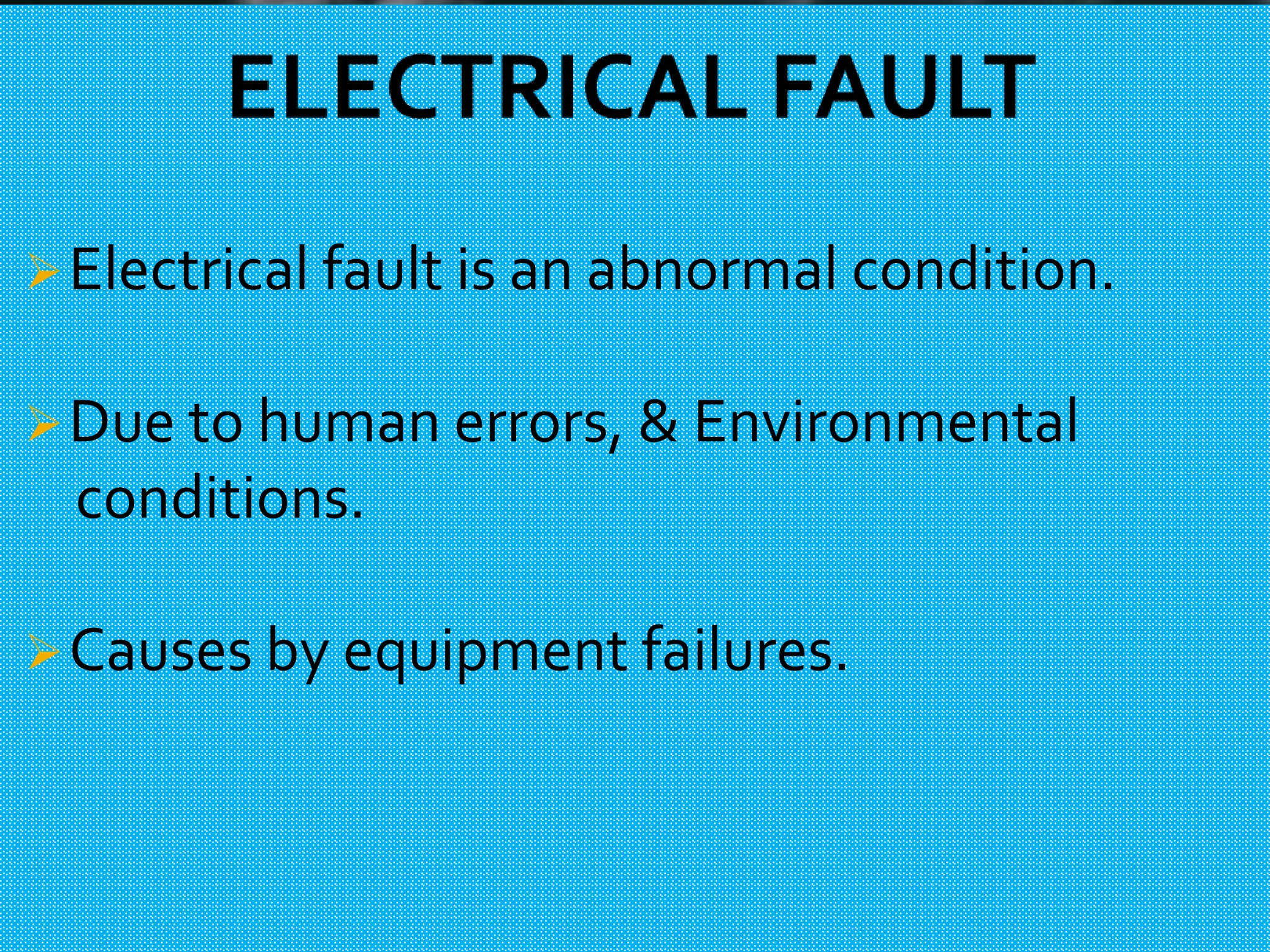 Faults in electrical power system by vishal kumar from niec delhi | PPTX