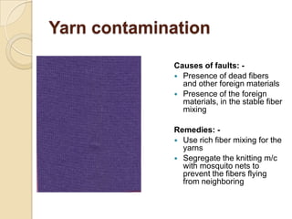 Faults in knit dyed fabric | PPTX
