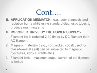 Faults in x ray tube and its care | PPTX