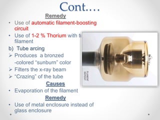 Faults in x ray tube and its care | PPTX