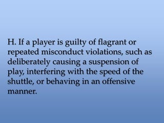 Faults of badminton | PPTX