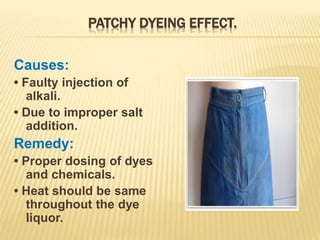 Faults & remedies/preventive measures in knitted fabric dyeing | PPTX