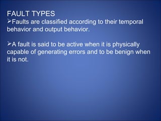 Fault tolearant system | PPT