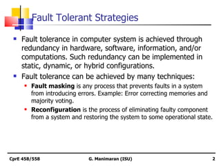 Fault tolerance | PPT