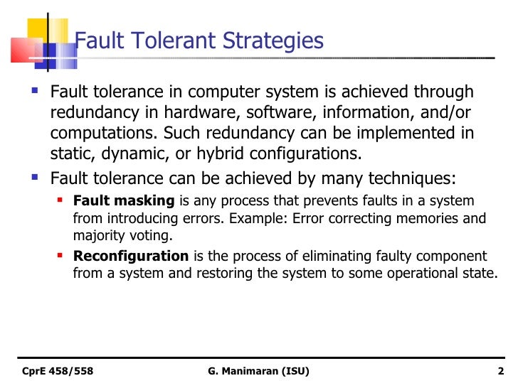 Fault tolerance