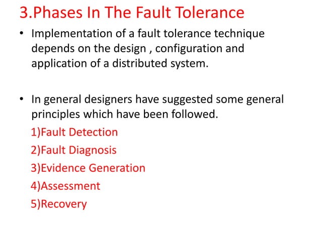 Fault tolerance in distributed systems | PPTX | Computer Networking | Computing