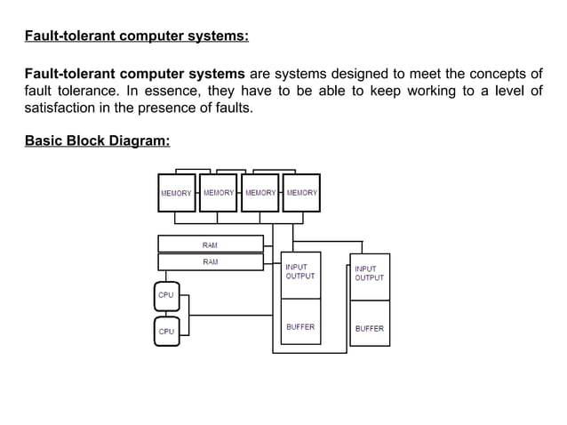 Fault Tolerance System | PPT | Operating Systems | Computer Software and Applications