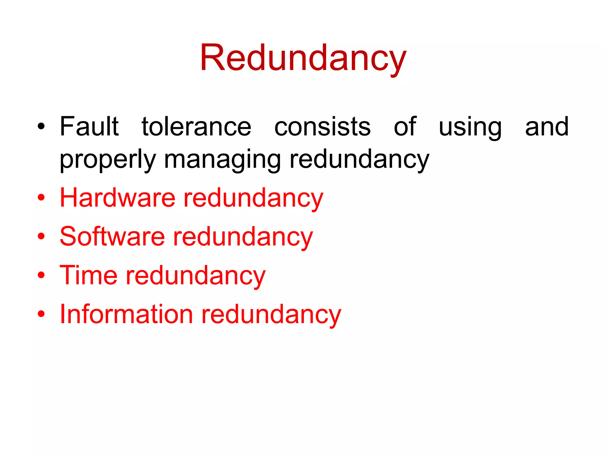 Fault tolerance techniques | PPTX