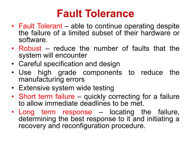 Fault tolerance techniques | PPTX