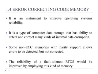 Fault tolerance techniques for real time operating system | PPTX
