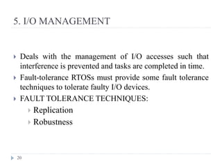 Fault tolerance techniques for real time operating system | PPTX