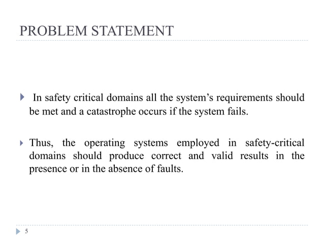 Fault tolerance techniques for real time operating system | PPTX