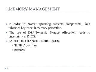 Fault tolerance techniques for real time operating system | PPTX