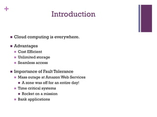 Fault tolerant mechanisms in Big Data | PDF
