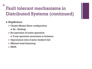 Fault tolerant mechanisms in Big Data | PDF