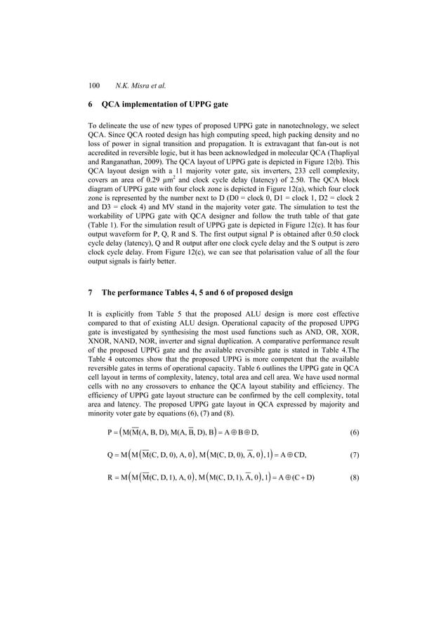 Approach to design a high performance fault-tolerant reversible ALU | PDF