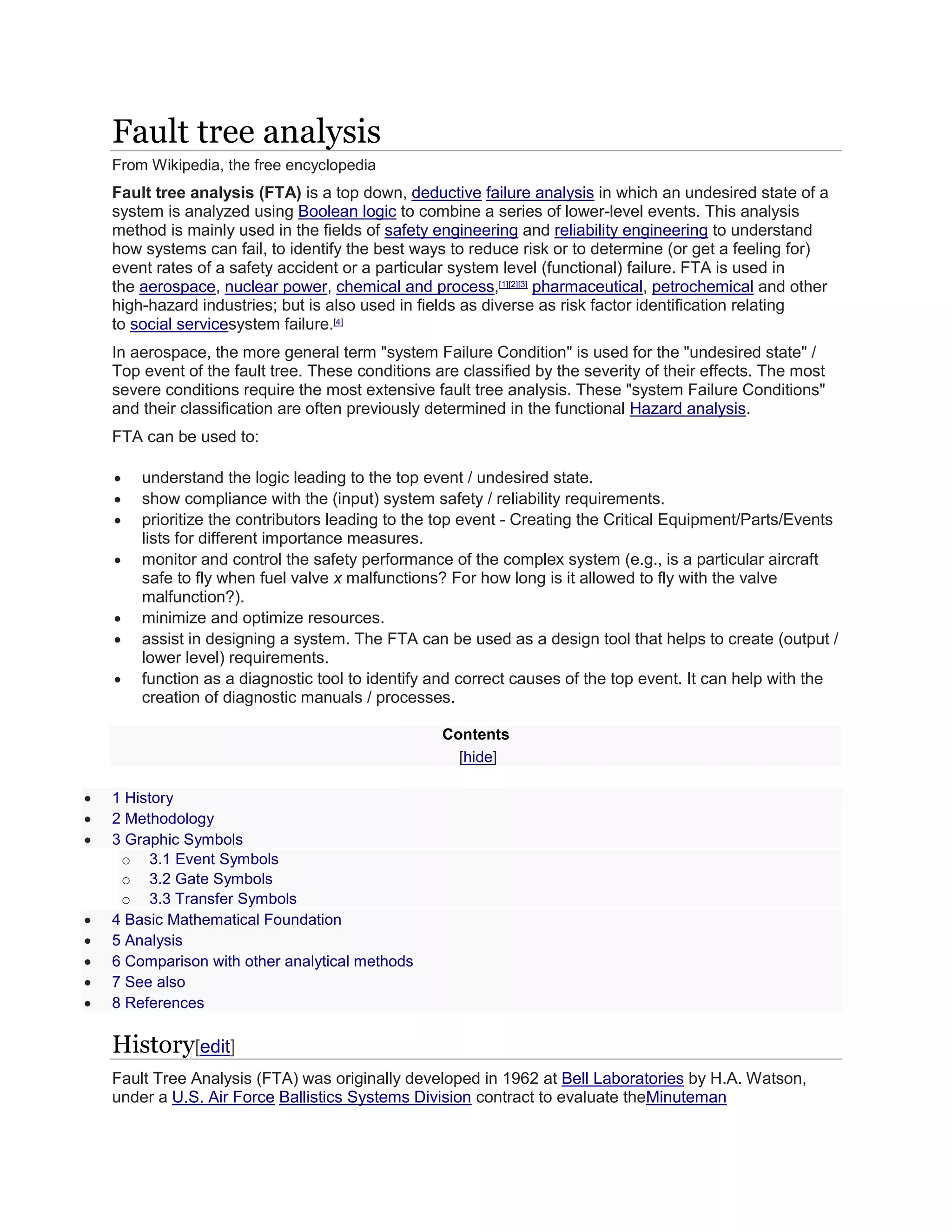 Fault tree analysis | DOCX | Aviation Industry | Industries