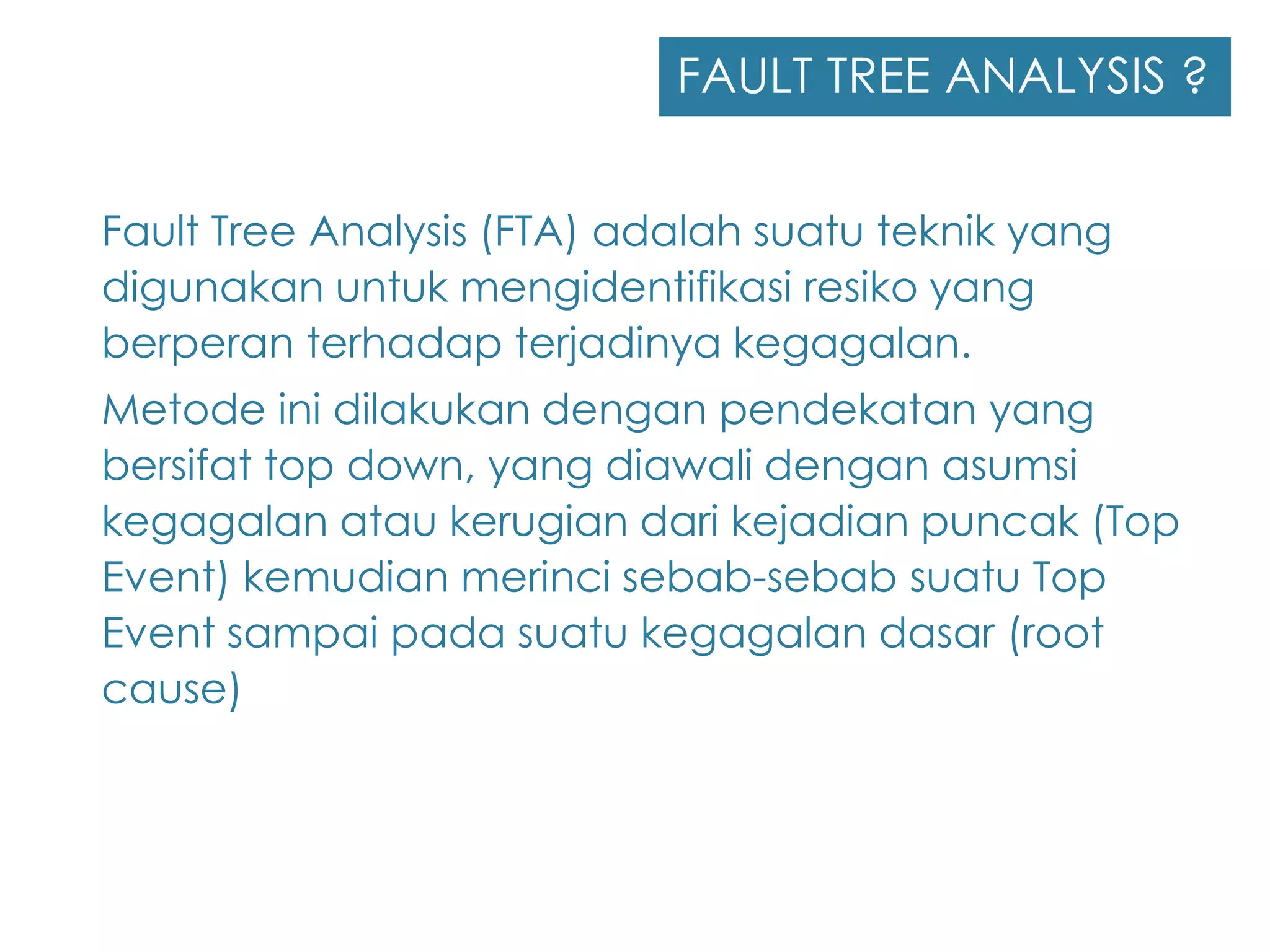 Penjelasan Fault tree analysis | PPTX