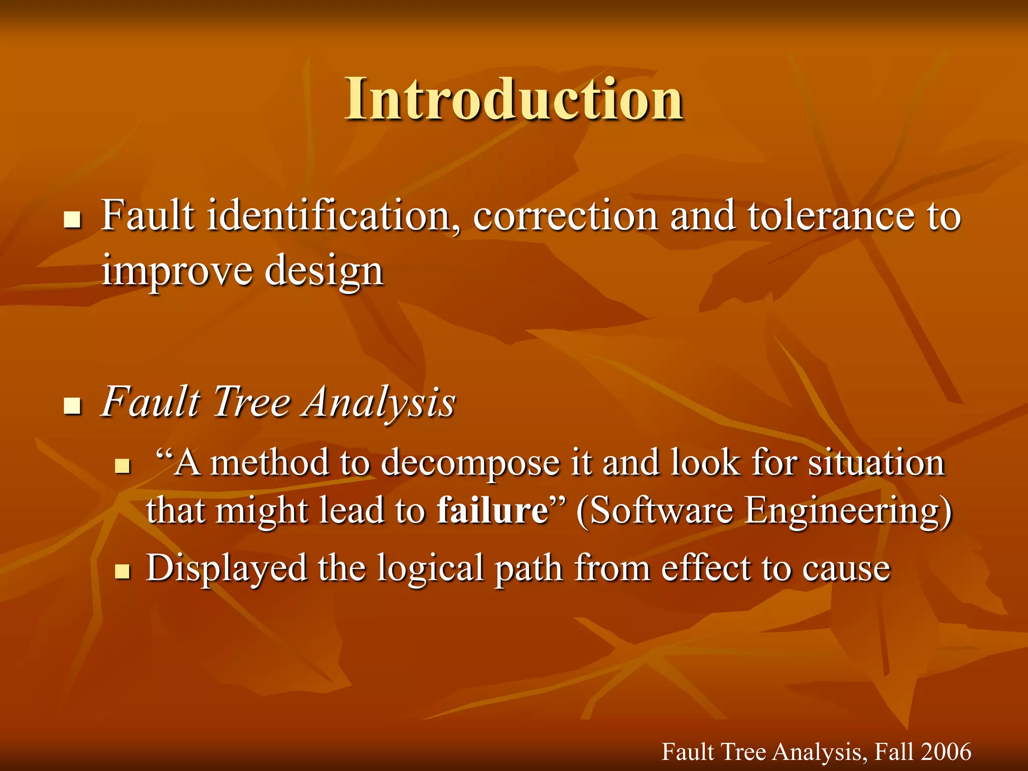 Fault Tree Analysisppt