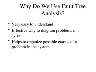 Fault Tree Analysis CONCEPTS WITH ADVANTAGES | PPT