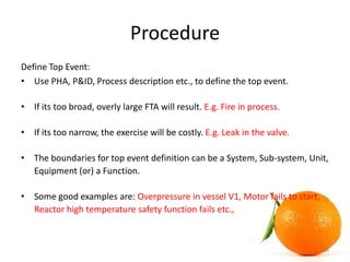 FAULT TREE ANALYSIS (FTA) SEMINAR PRESENTATION | PPTX