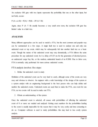 Fault tree analysis semiar report | PDF