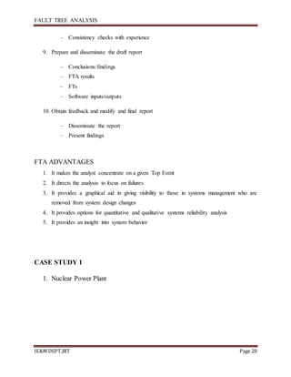 Fault tree analysis semiar report | DOCX