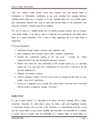 Fault tree analysis semiar report | PDF