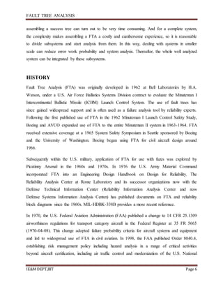 Fault tree analysis semiar report | PDF