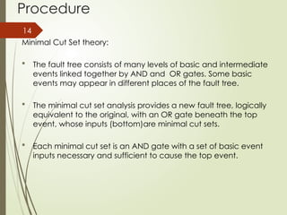 Fault tree analysis application & its procedure | PPT