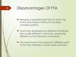 Fault tree analysis application & its procedure | PPTX