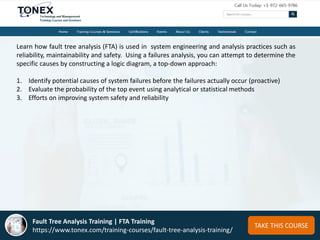 Fault Tree Analysis FTA Training | PPTX