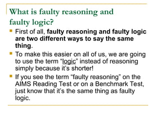 FAULTY -REASONING/logic in writing essays.ppt